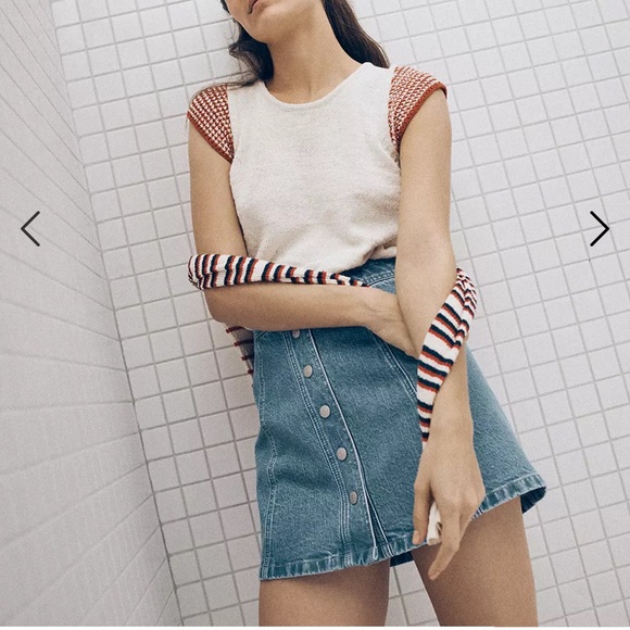 Madewell | Skirts | Stretch Denim Aline Mini Skirt In Miller Wash ...